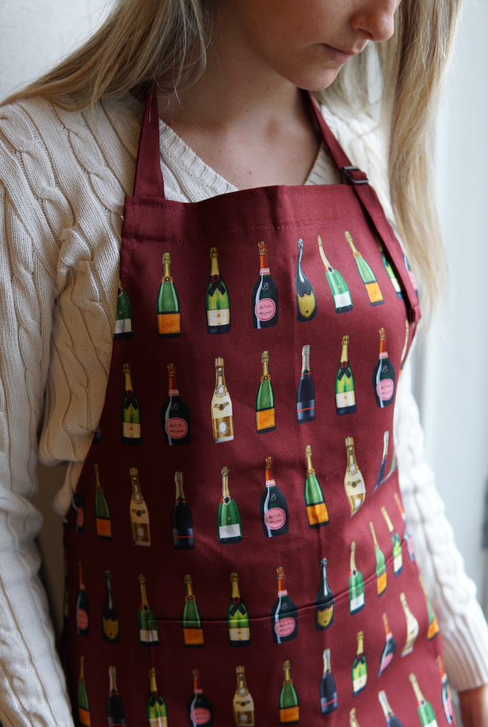 Champagne & Fizz Apron | British Cotton Kitchen Apron Unisex – Jessica ...